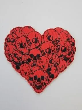 Other | Red Skull Heart Ironon Patch | Poshmark